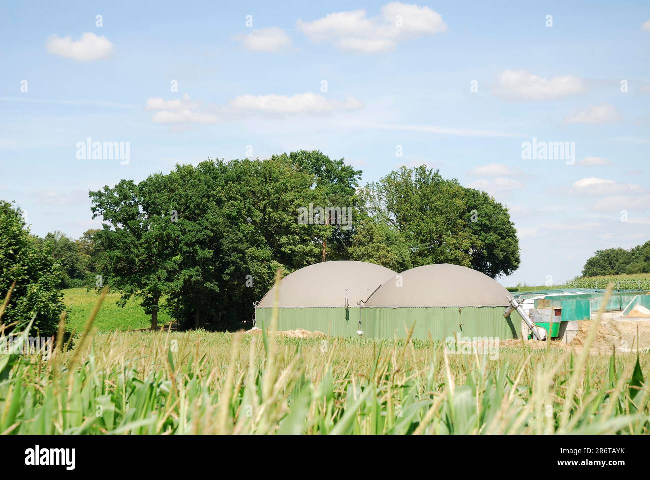 Renewable energy with biogas production Stock Photo - Alamy