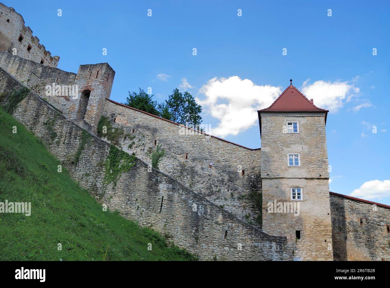 Wall of Pappenheim castle in the Altmuehltal (Bavaria) (Germany Stock ...