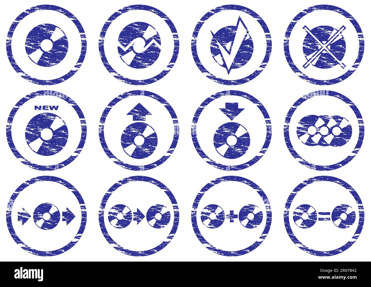 Gadget icons set. Grunge. White - dark blue palette. Vector ...