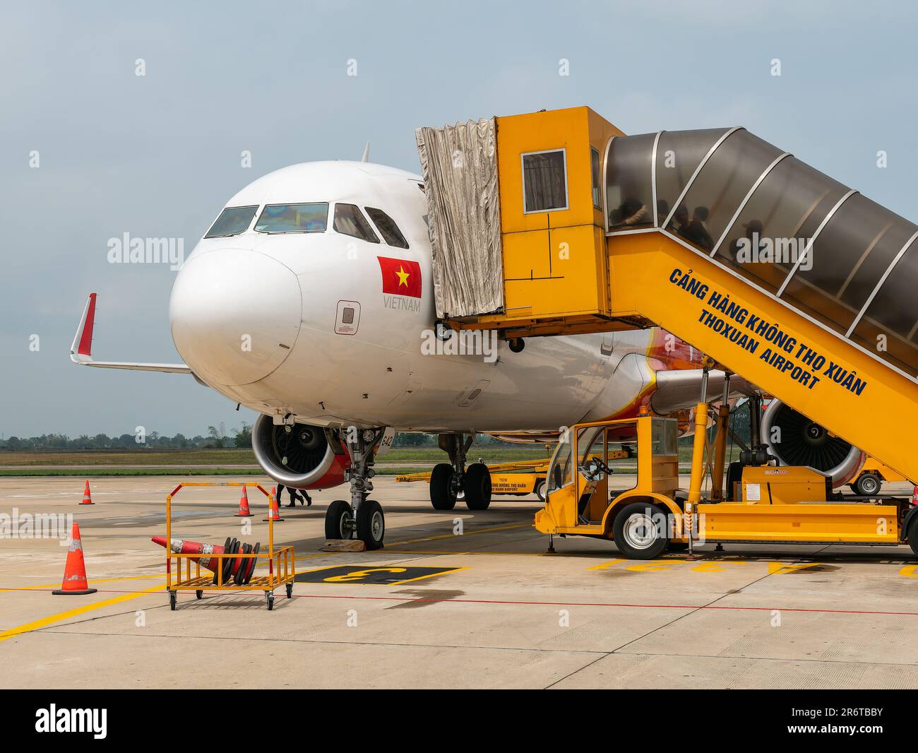 Thanh Hoa, Vietnam - March 28th 2018: VietJet Airbus A320 NEO at Tho ...