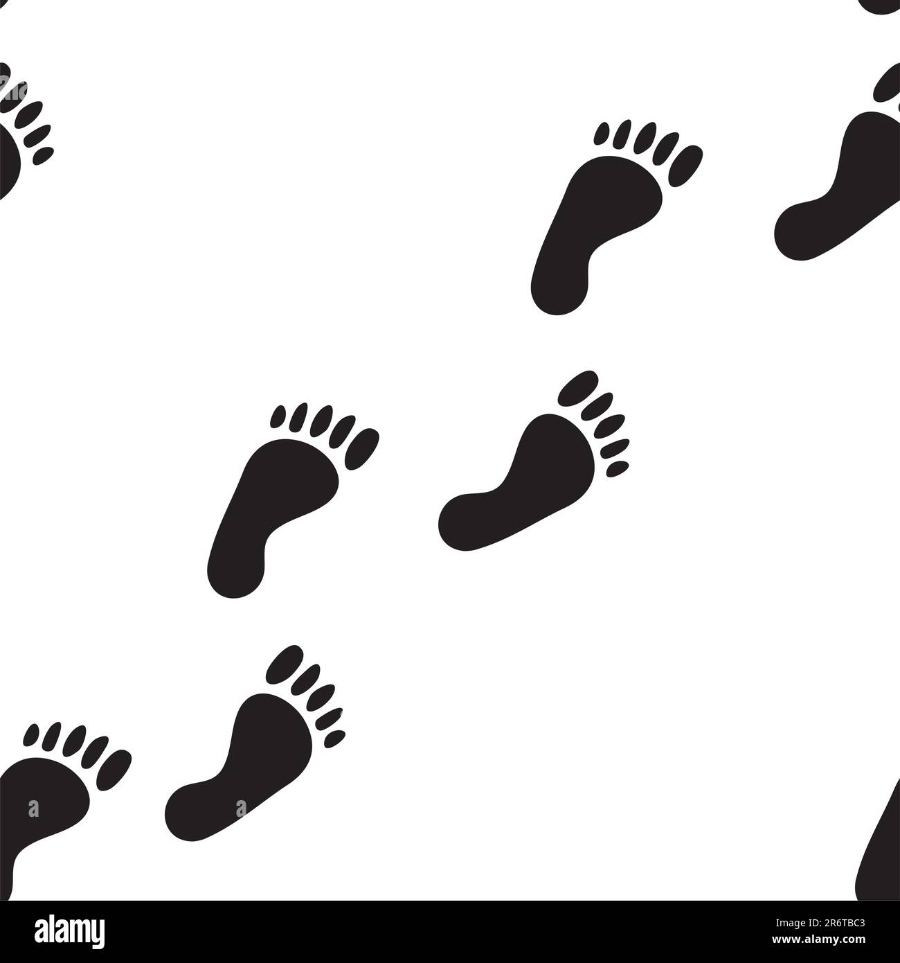 Abstract footprint background. Seamless. Black-and-white palette ...