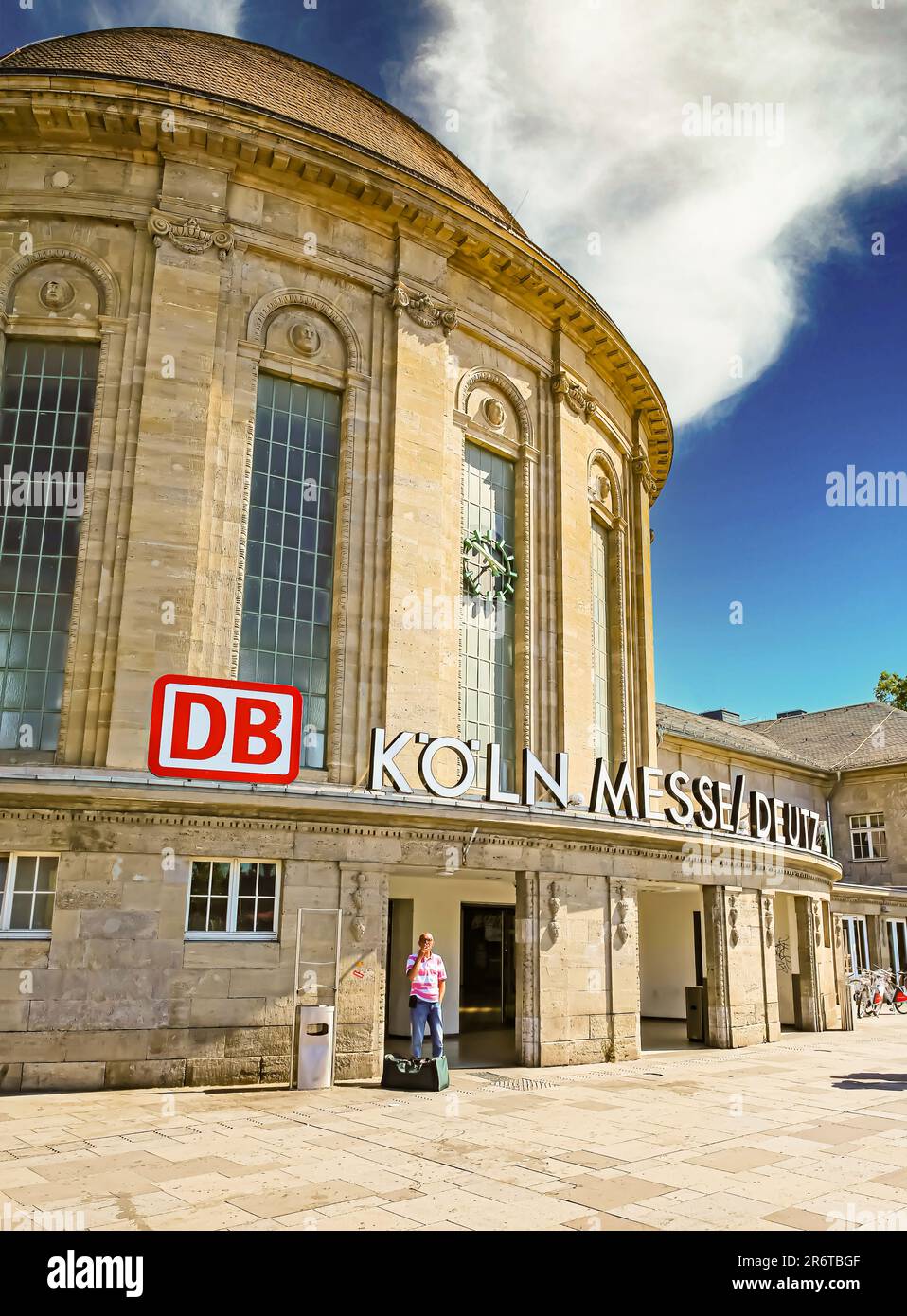 Cologne (Köln Deutz Messe Bahnhof), Germany - June 6. 2023: Old german ...