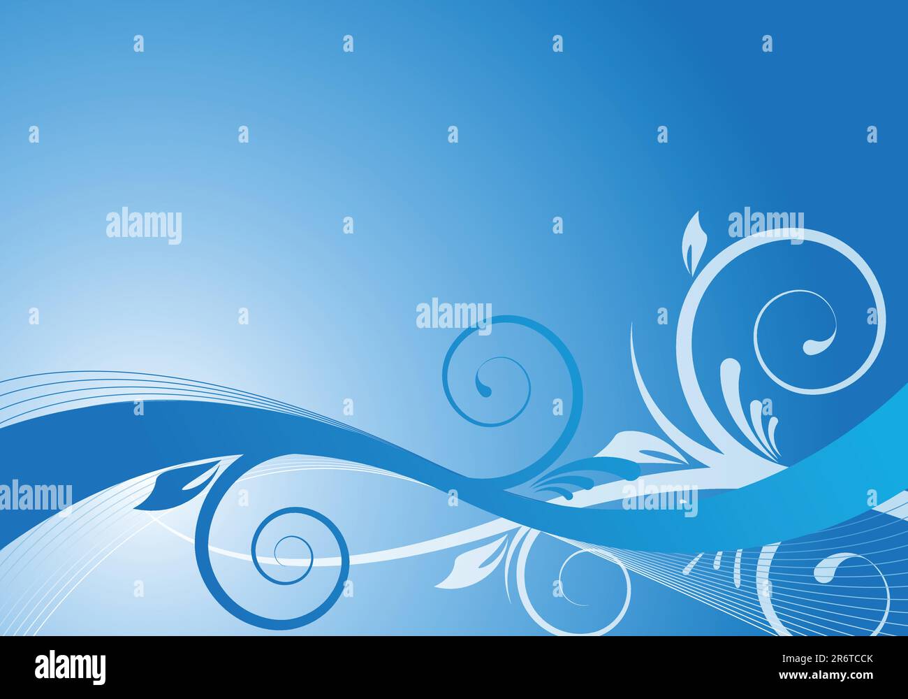 abstract blue floral design for background Stock Vector Image & Art - Alamy