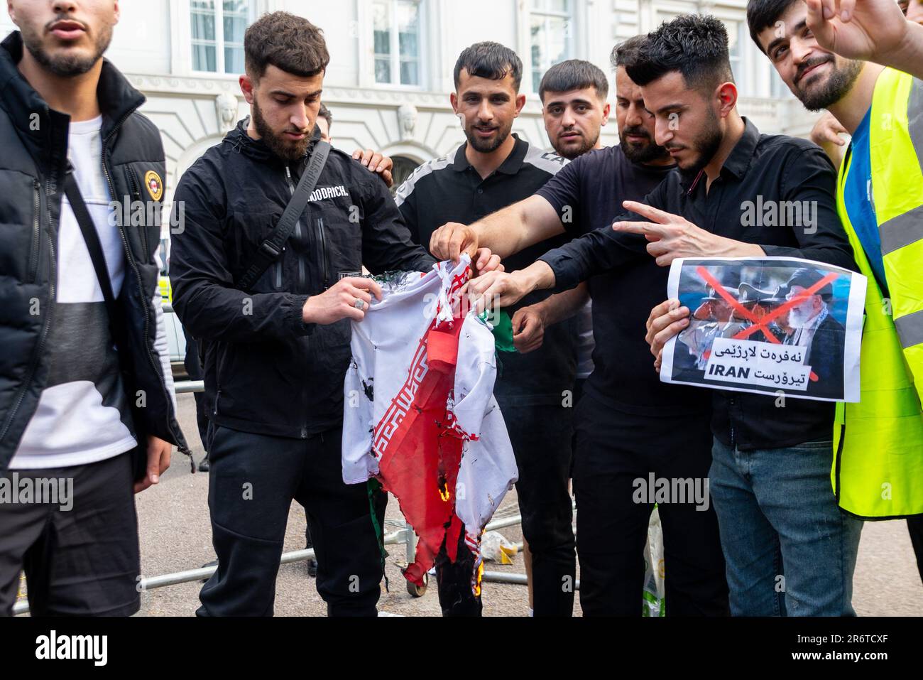 Knightsbridge, London, UK. 11th Jun, 2023. Protesters gathered outside ...