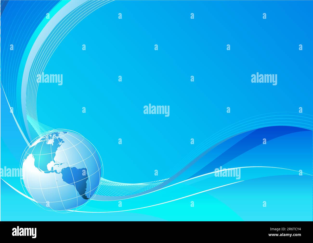 Vector illustration of blue abstract lines background - composition of ...