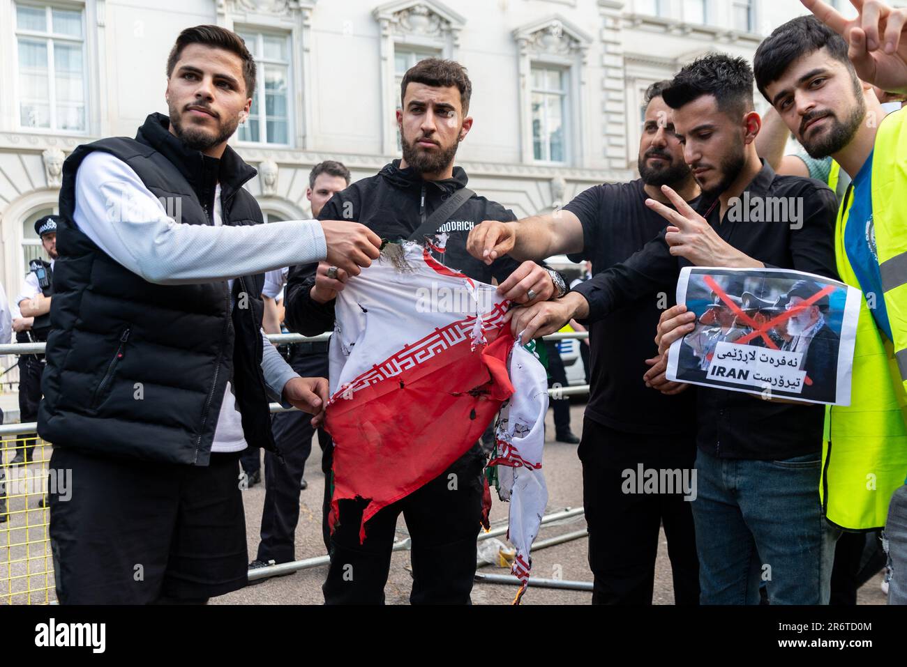 Knightsbridge, London, UK. 11th Jun, 2023. Protesters gathered outside ...