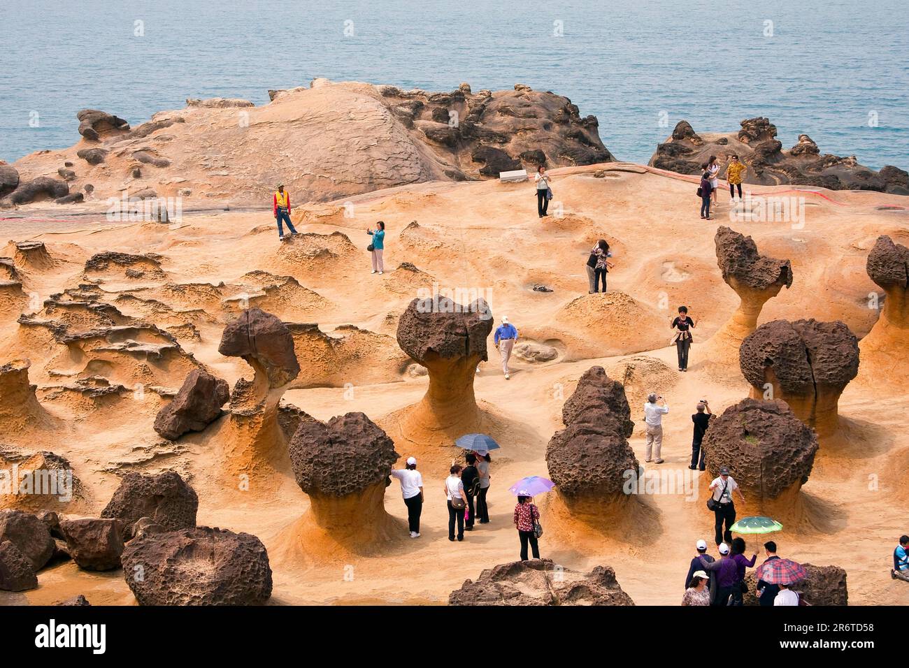 Rock formations, Yeliou National Park, Taiwan Stock Photo - Alamy