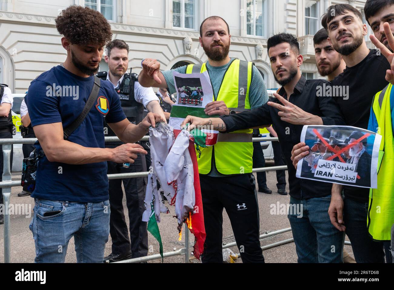Knightsbridge, London, UK. 11th Jun, 2023. Protesters gathered outside ...