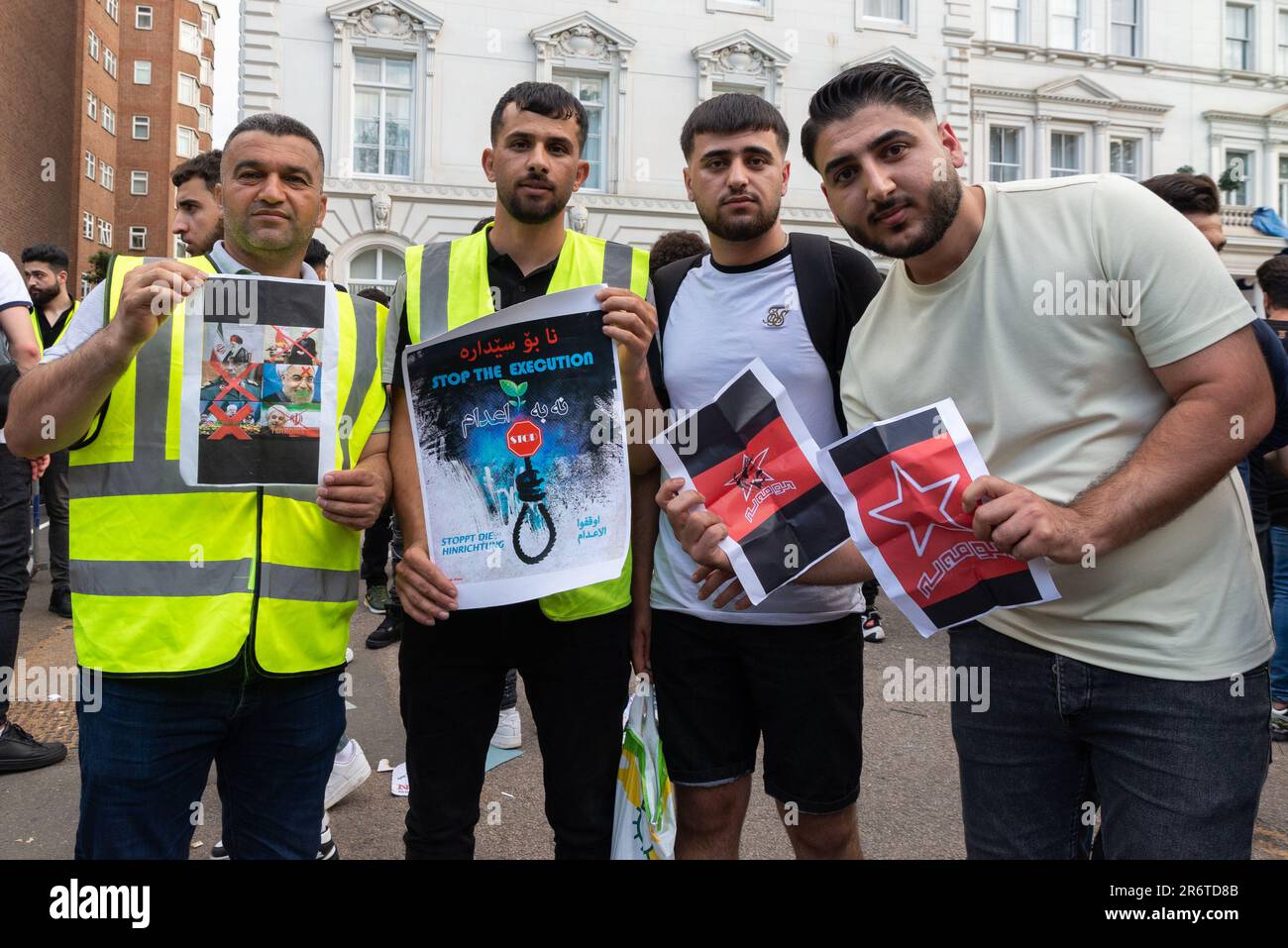 Knightsbridge, London, UK. 11th Jun, 2023. Protesters gathered outside ...
