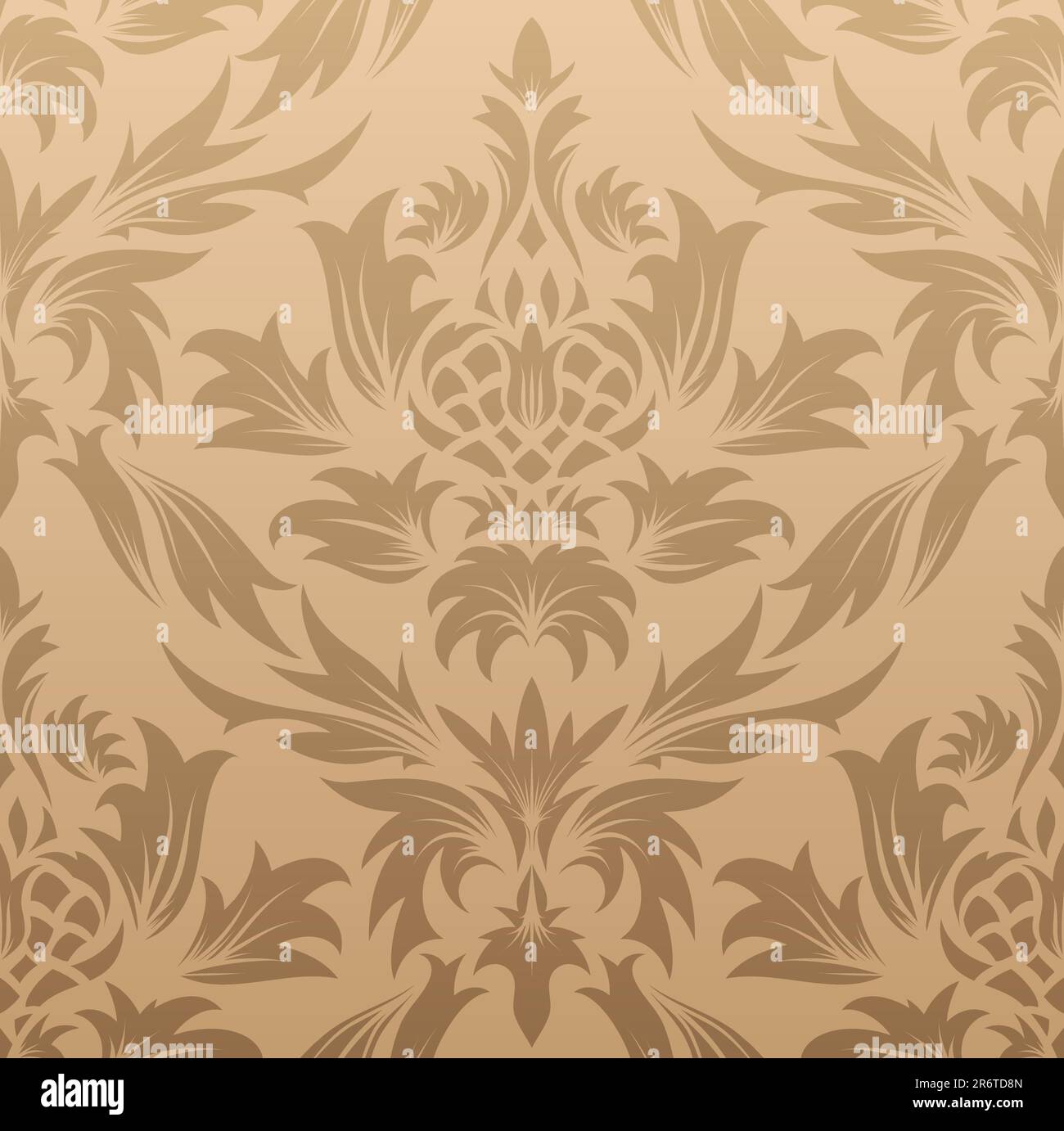 Damask seamless vector background. For easy making seamless pattern ...