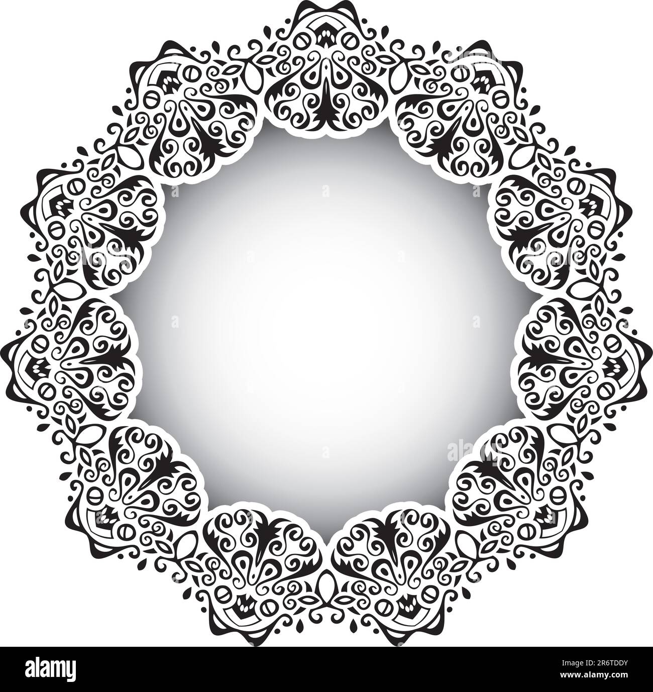 Vector floral frame in trendy Cut Out Stock Images & Pictures - Alamy