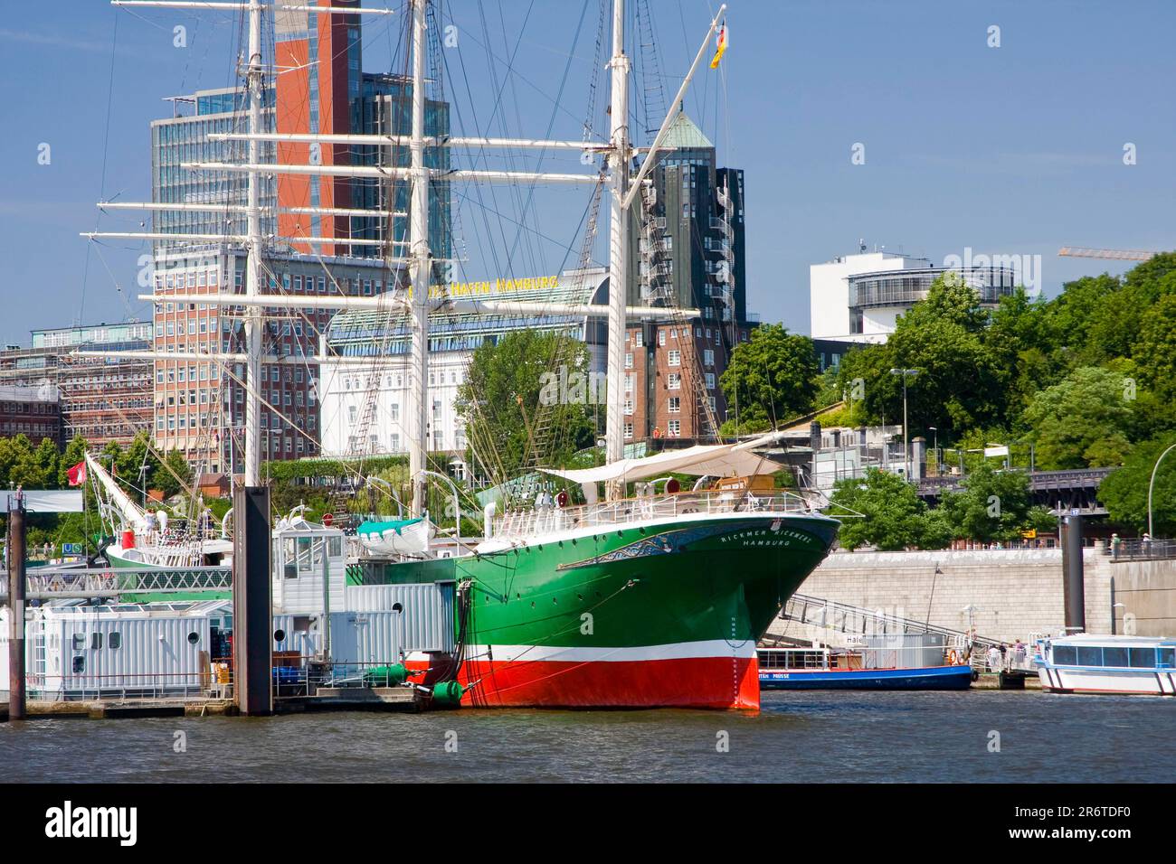 Museum ship Rickmer Rickmers, sailing ship, St. Pauli, Hamburg, tall ...