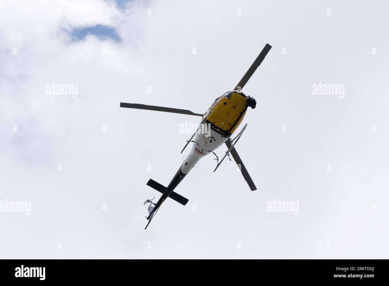 Miami Gardens, Florida, USA. 7th May, 2023. An ENG TV crew helicopter ...