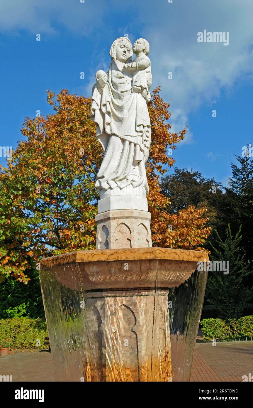 Statue of the Virgin Mary, St., pilgrimage church, fountain, Sankt ...