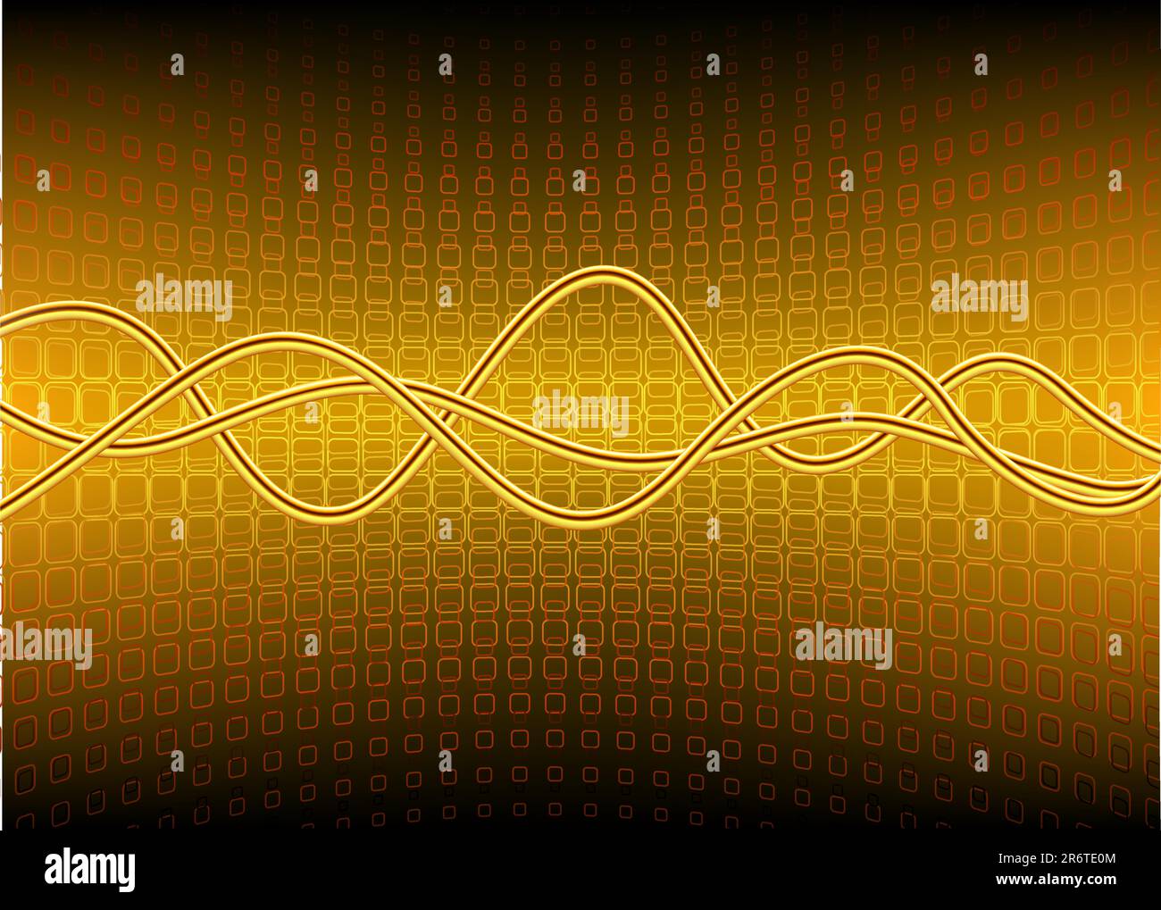 Vector illustration of organic semicircle surface made of brown squares ...