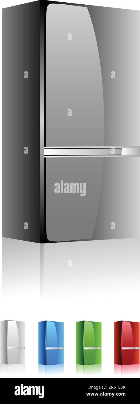 Vector fridge, different colors Stock Vector Image & Art - Alamy