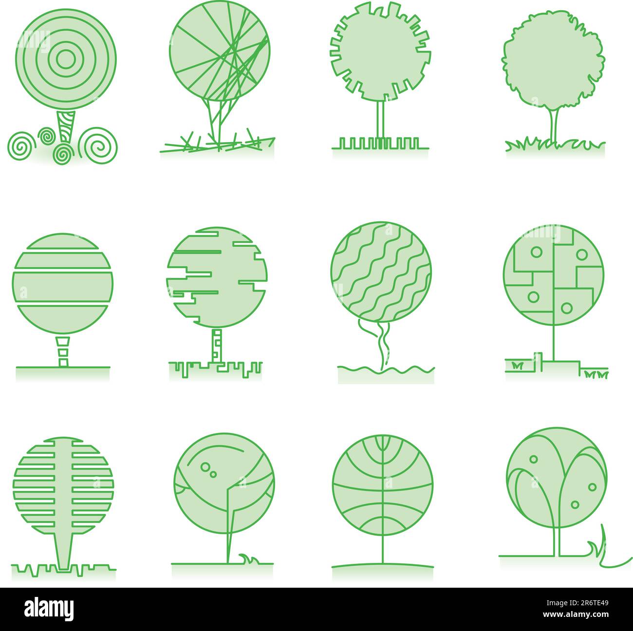 A Vector. Eps 8 illustration of a collection of trees Stock Vector ...