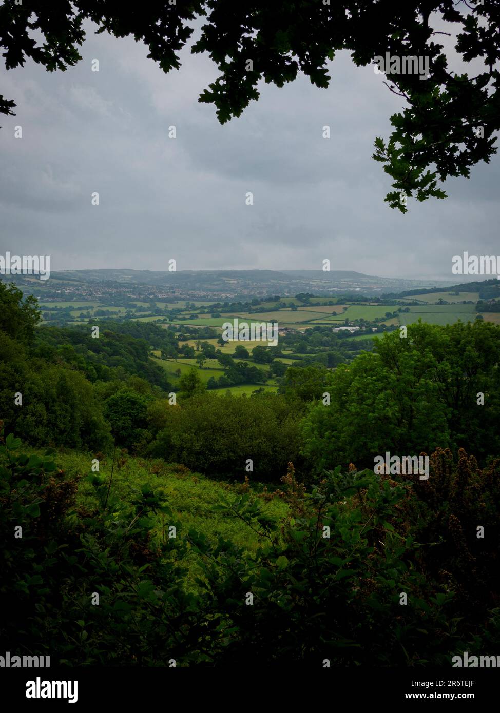 View over the Otter Valley from Dumpdon Hillfort, Devon, UK Stock Photo ...