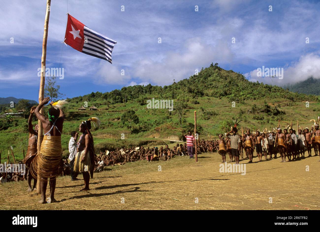 Indonesia papua new guinea flag hi-res stock photography and images - Alamy