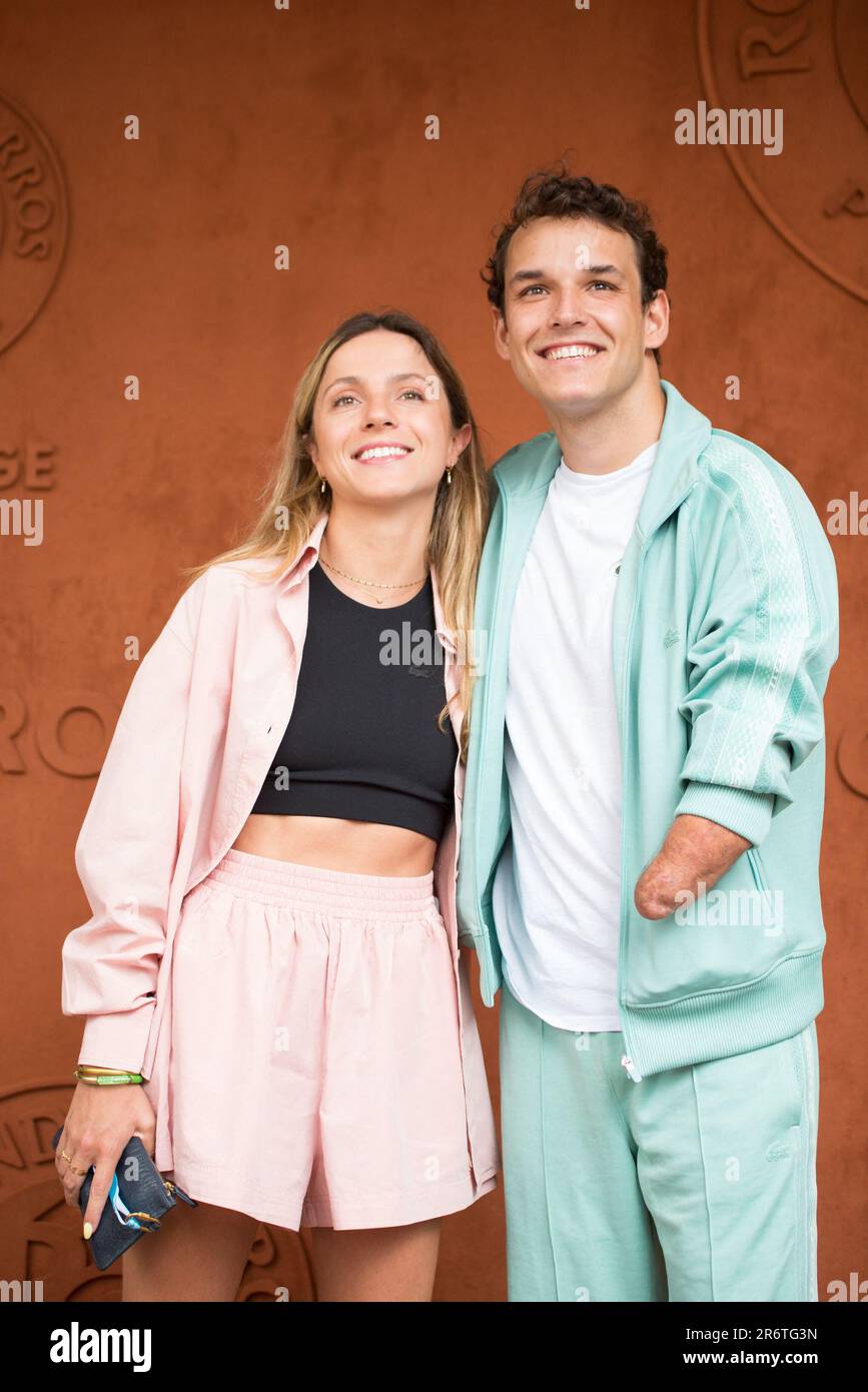 Marie Camille and Theo Curin attend the 2023 French Open at Roland ...