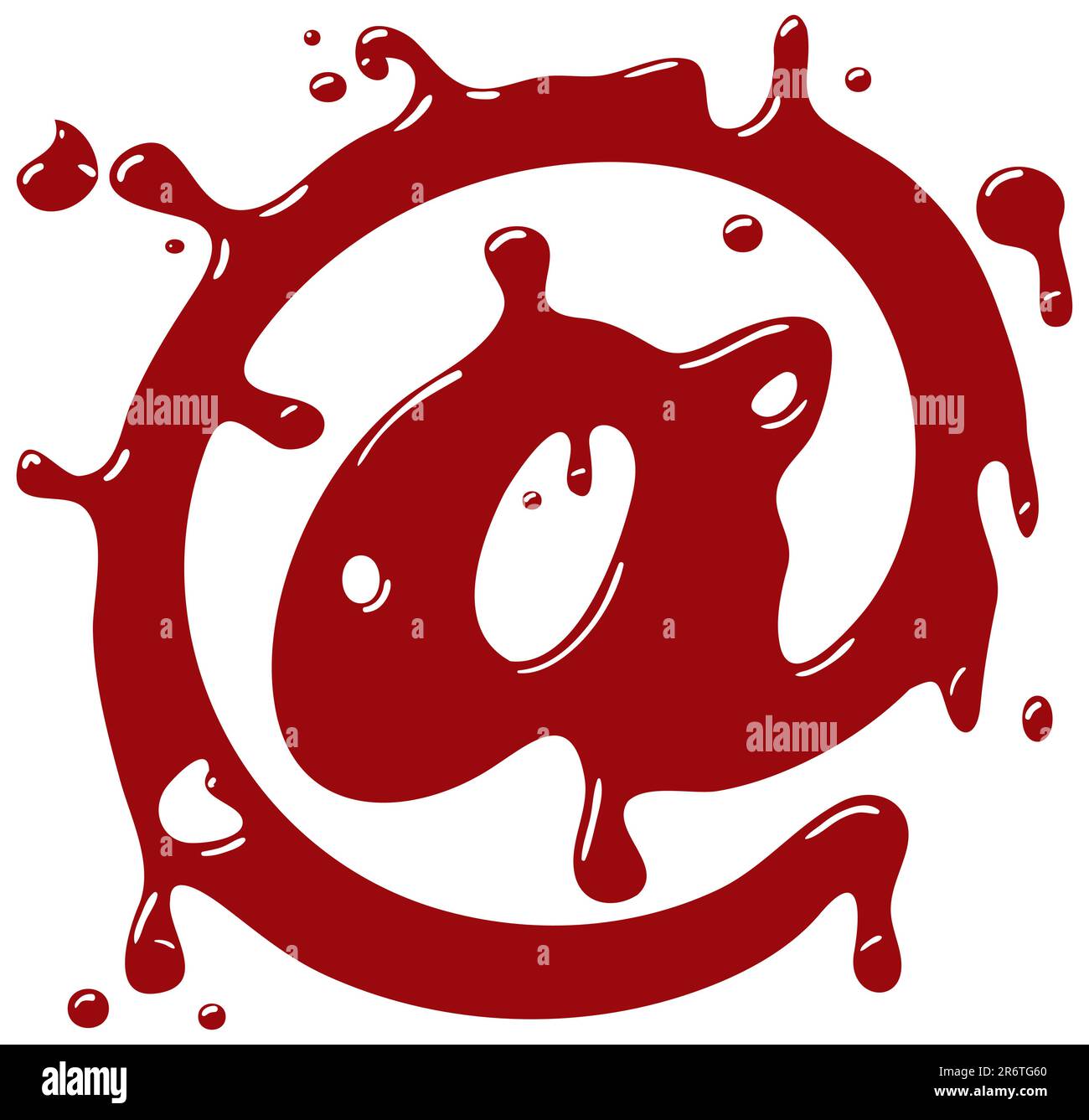 Abstract e-mail symbol as form of red drop. Vector illustration Stock ...