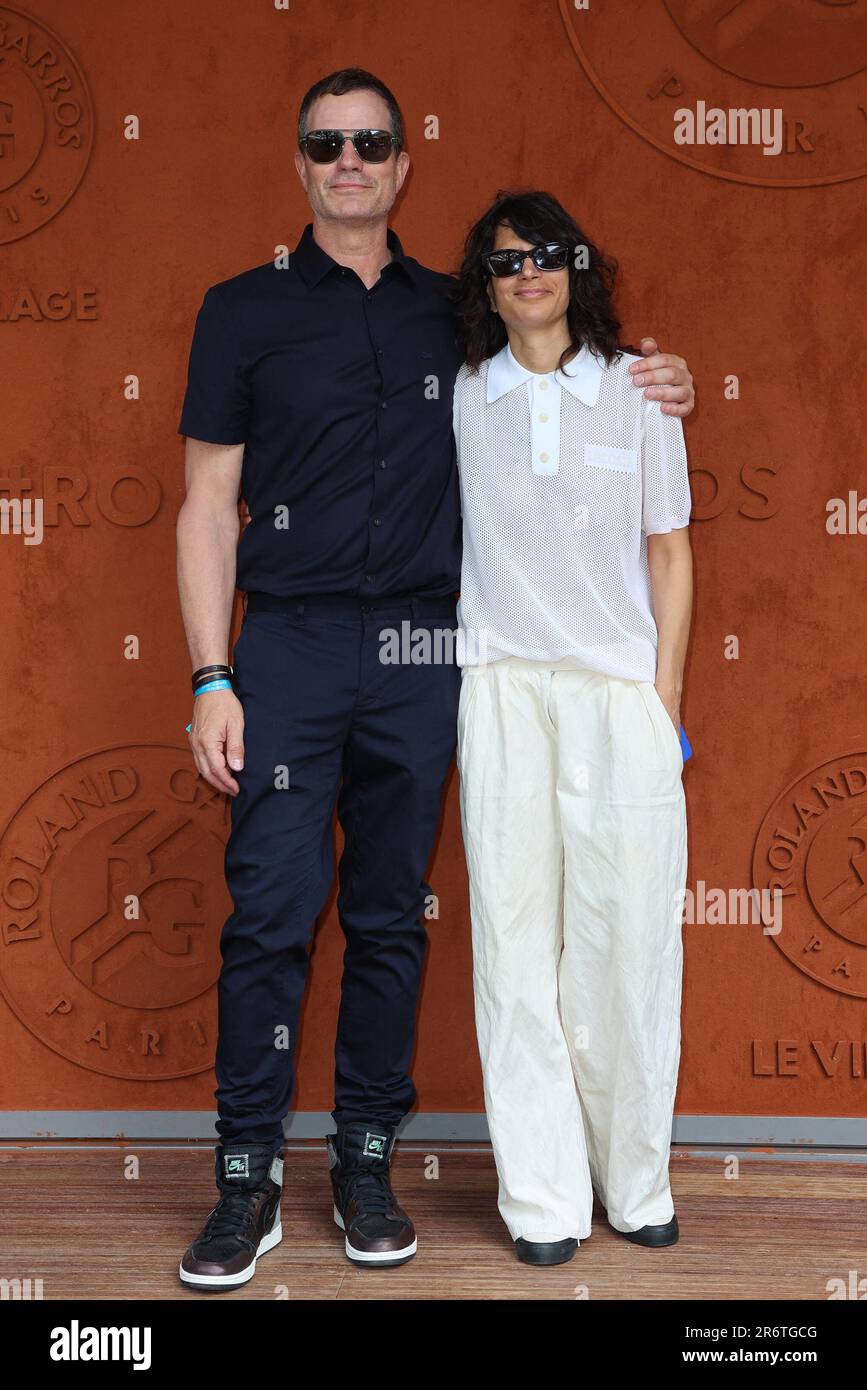 Paris, France. 11th June, 2023. Jason Kolotouros and Pelagia Kolotouros attend the 2023 French ...