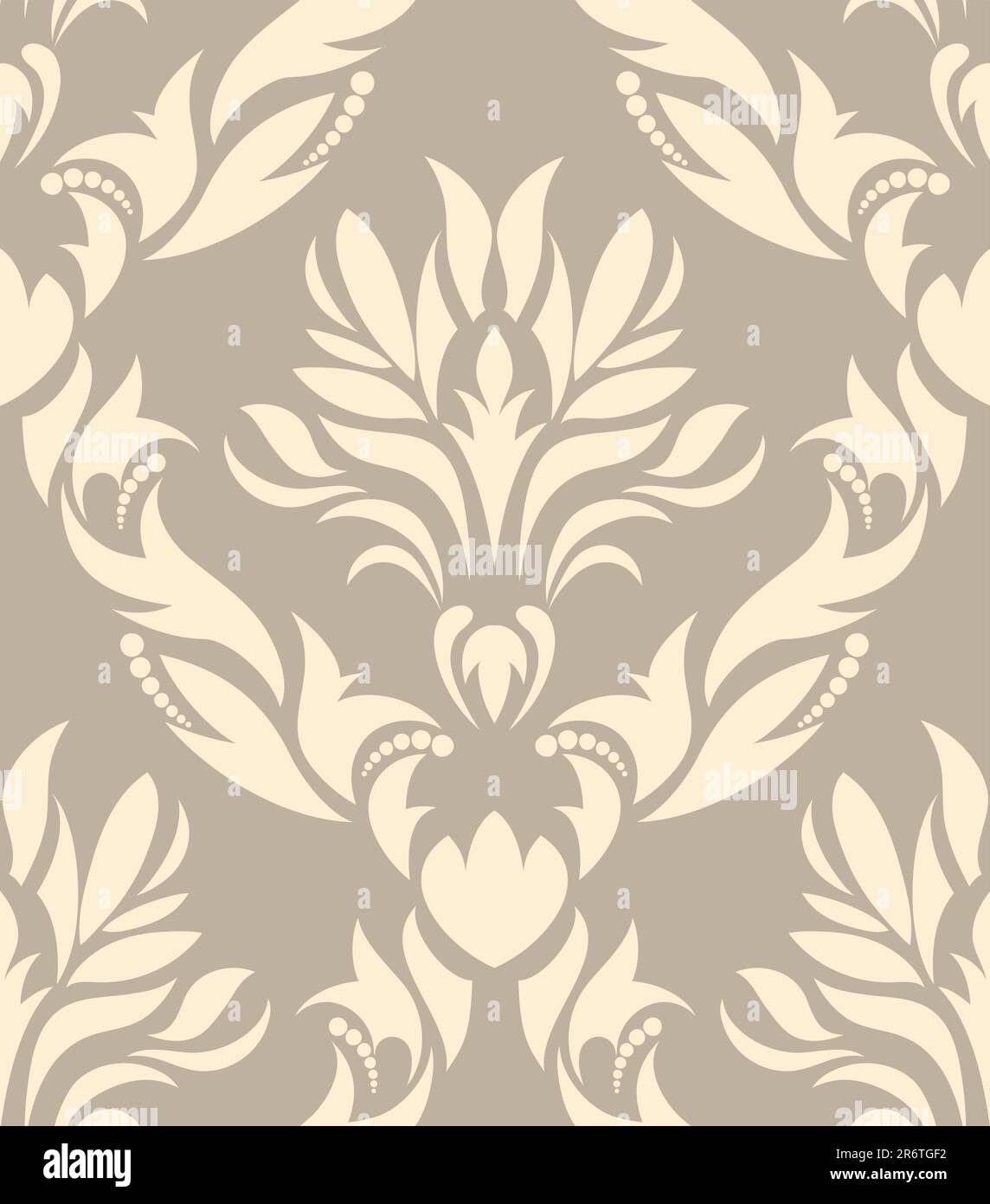 Damask seamless vector background. For easy making seamless pattern ...