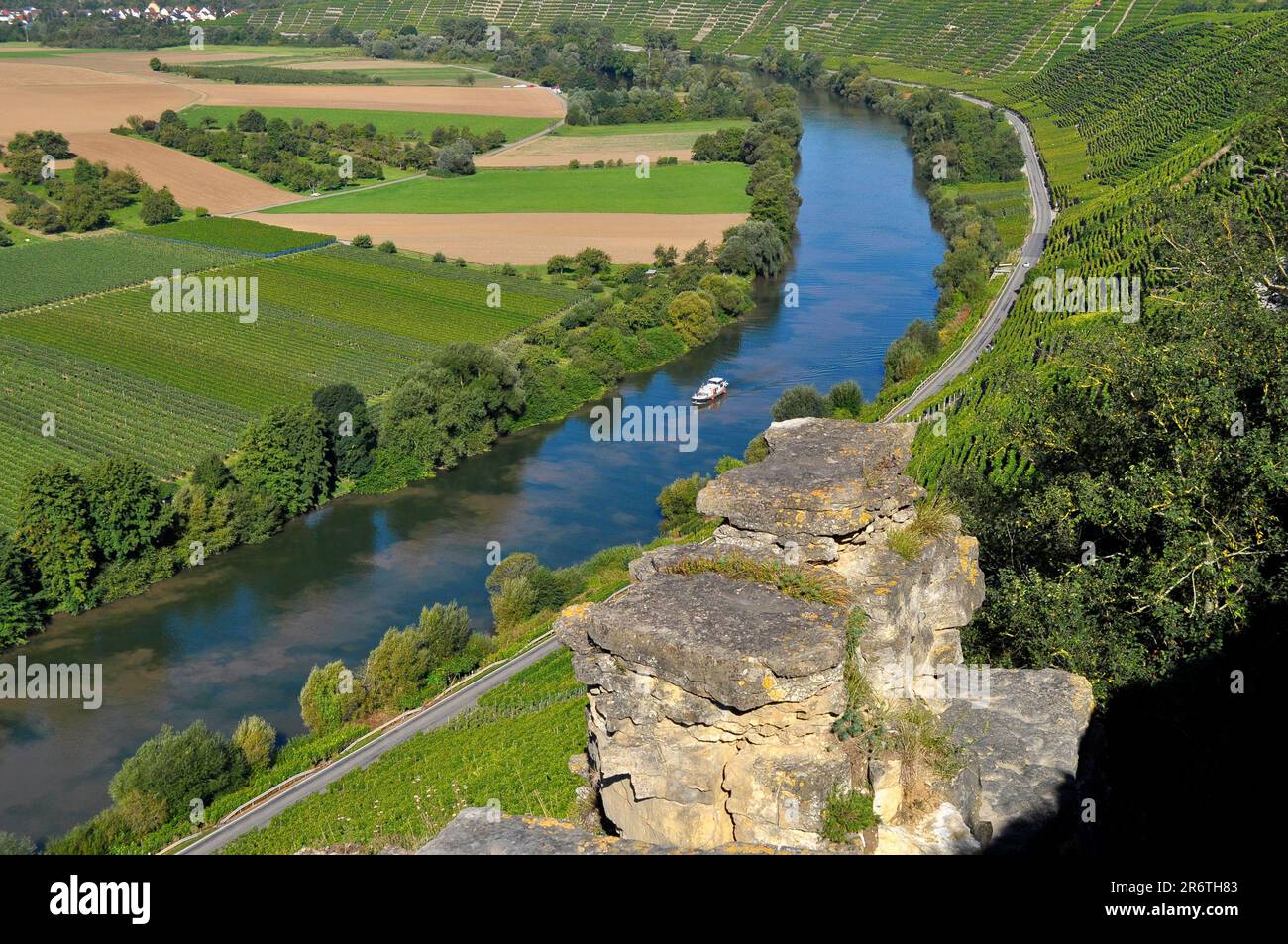 Rock garden Hessigheim-Besigheim, vineyards in steep slope, view from ...