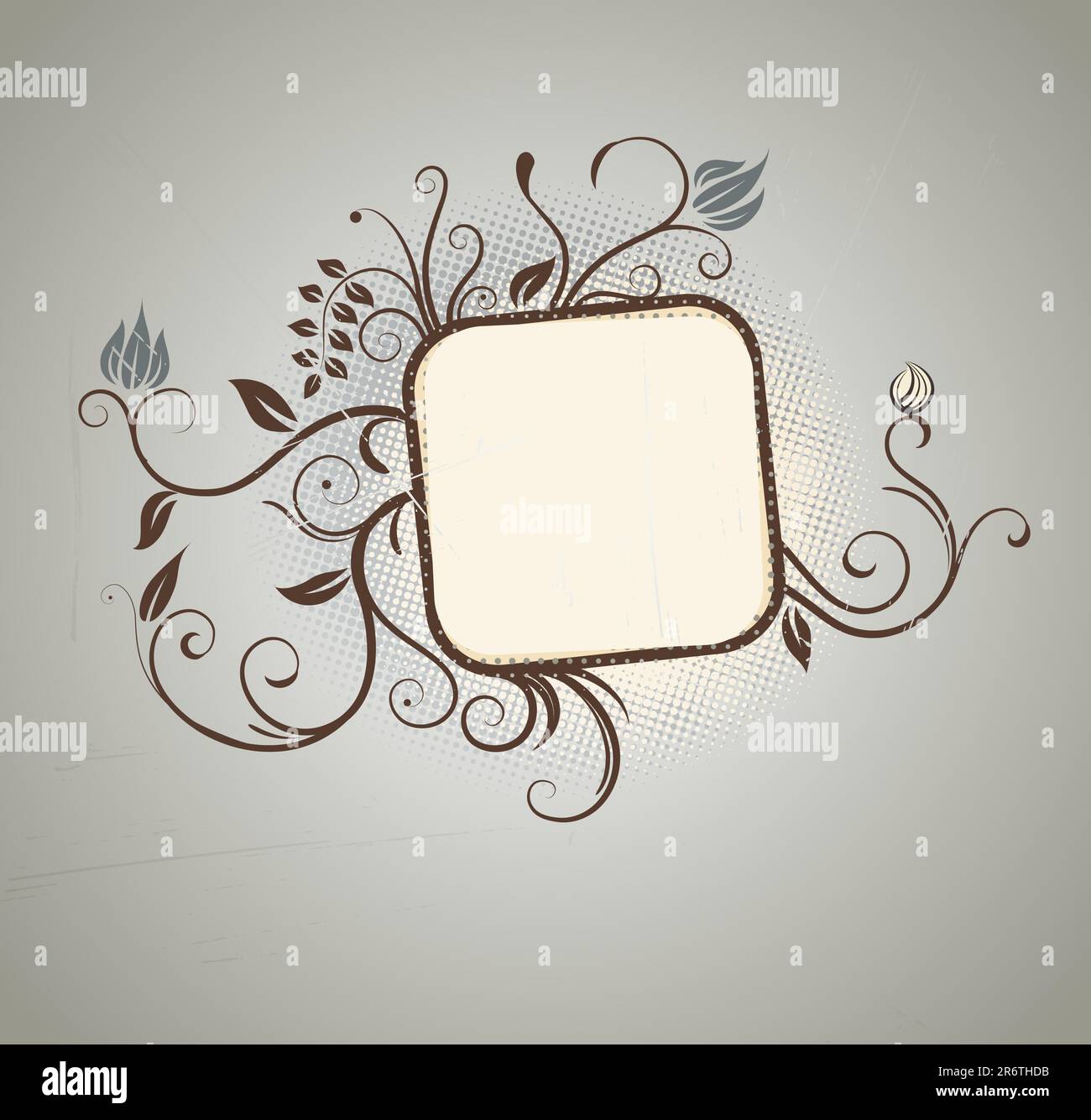 Vector illustration of retro Floral frame Stock Vector Image & Art - Alamy