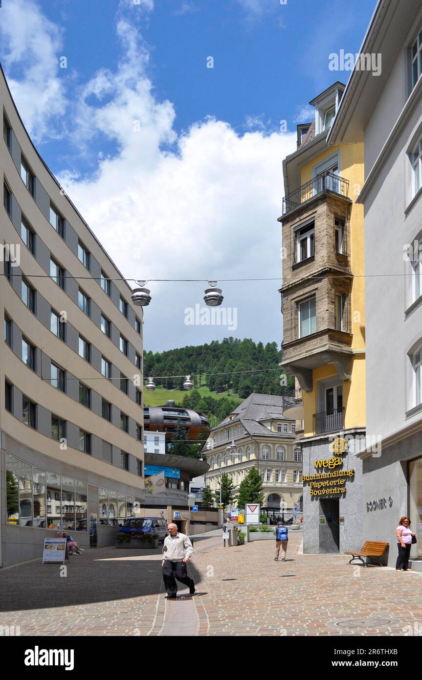 Switzerland, St. Moritz city centre, centre, hotels, holiday flats ...