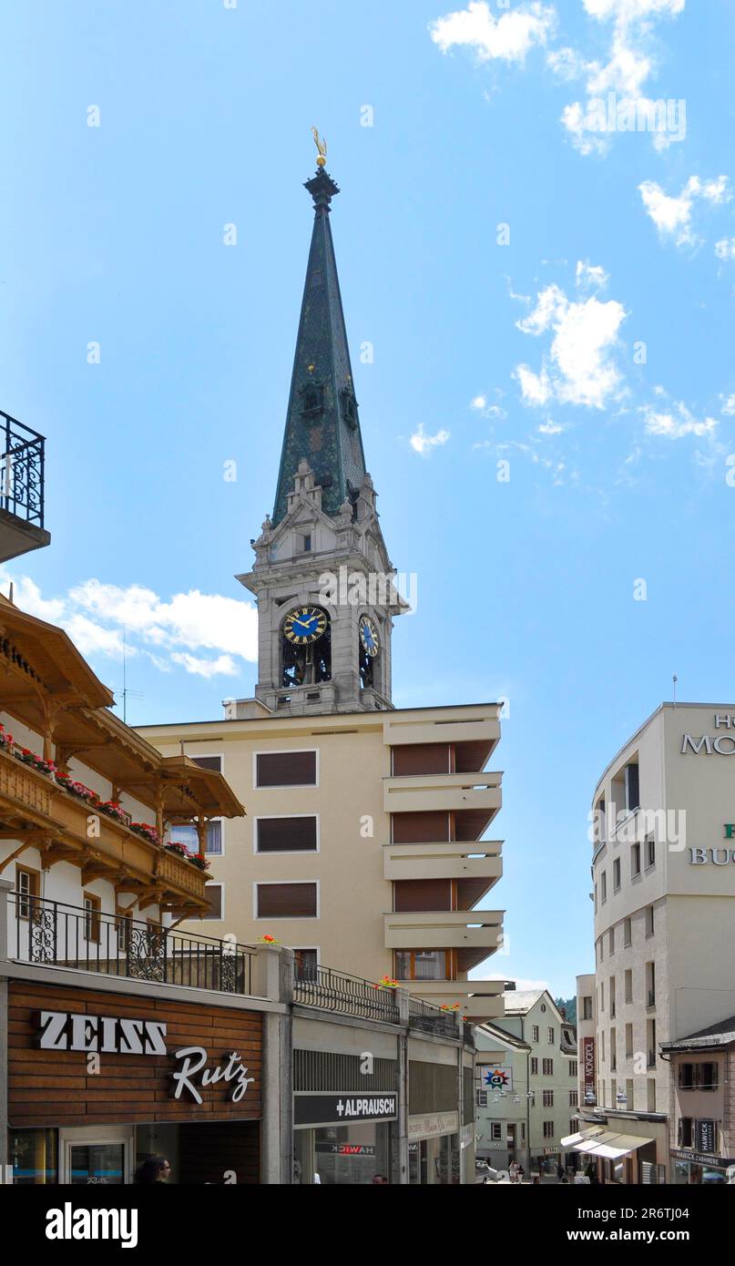 Switzerland, St. Moritz city centre, centre, hotels, holiday flats ...