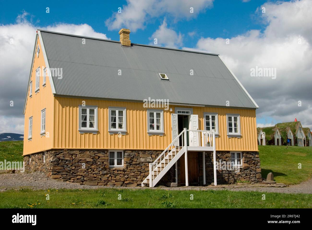 Cafe Askaffi, Museum of Local History, Glaumbaer, Iceland Stock Photo ...