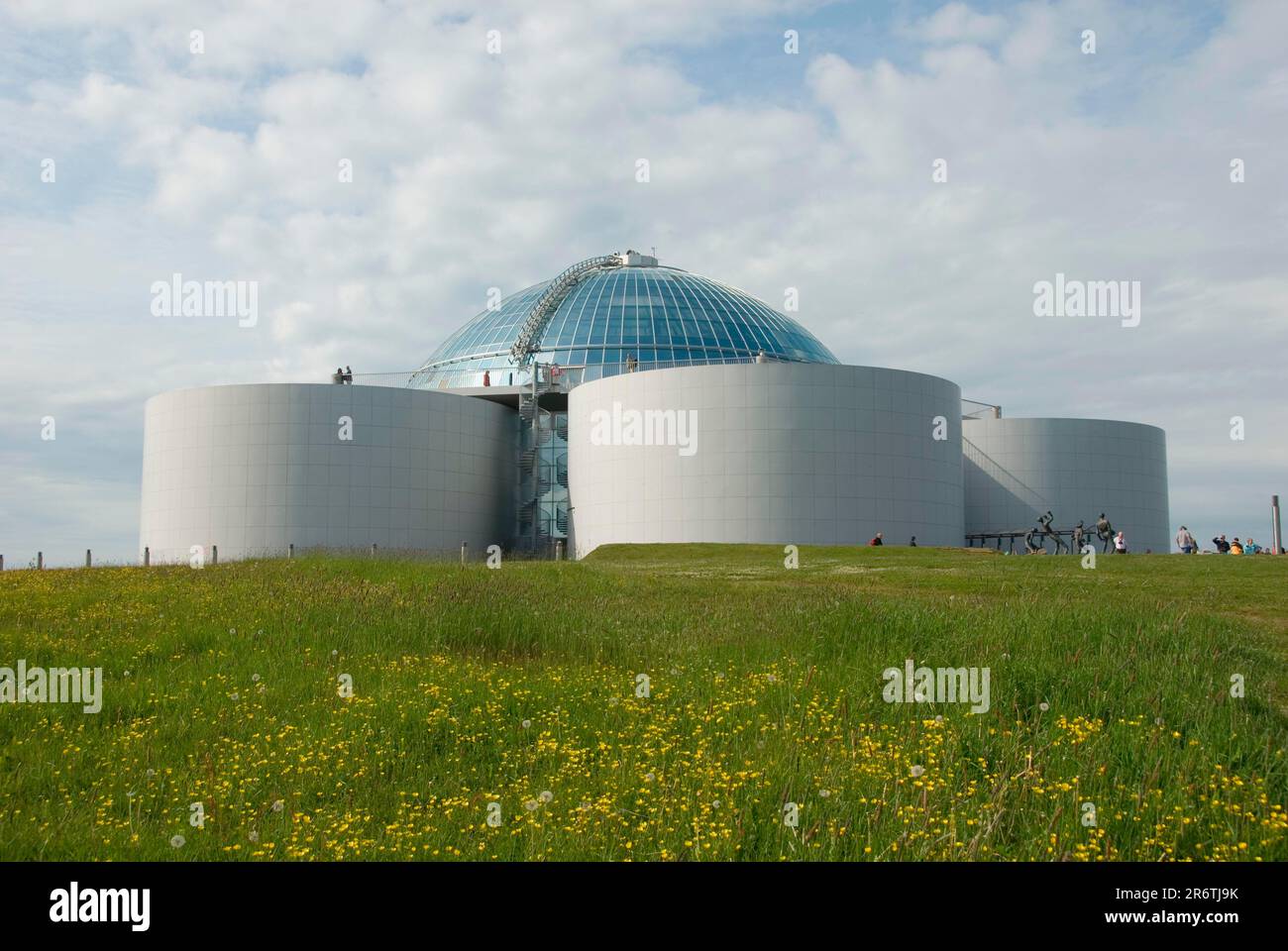 Perlan, the pearl, hot water tanks, Oeskjuhlid, Reykjavik, Iceland ...