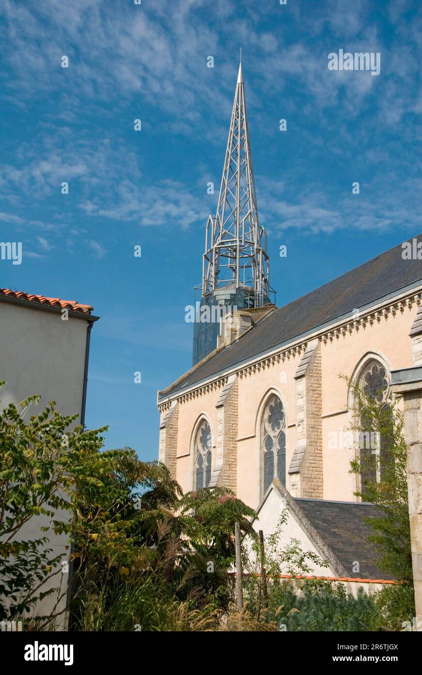 Church, Marans, Charente-Maritime, Poitou-Vendee, France Stock Photo ...