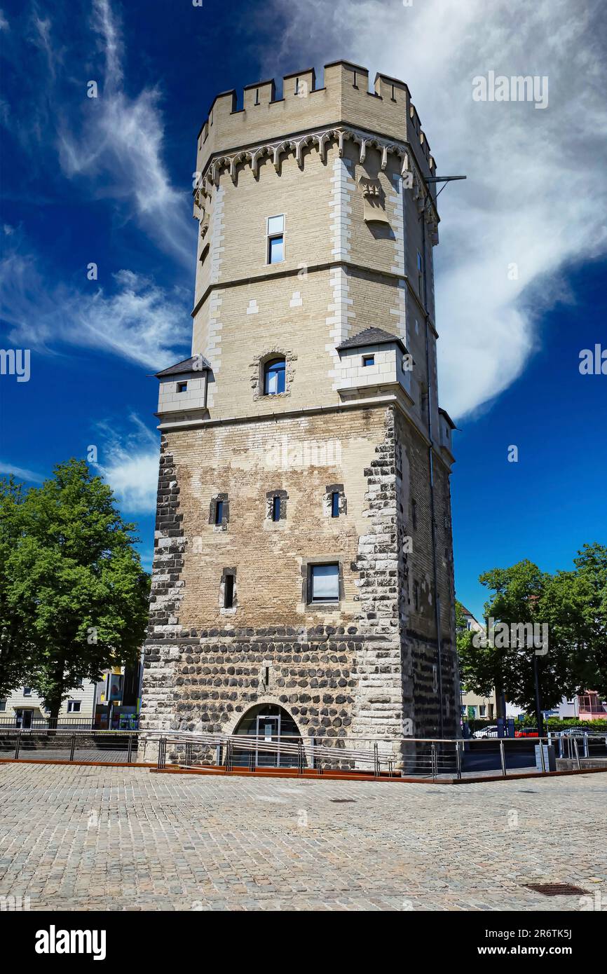 Cologne (Köln, Rheinauhafen), Germany - June 6. 2023: Medieval relic of ...