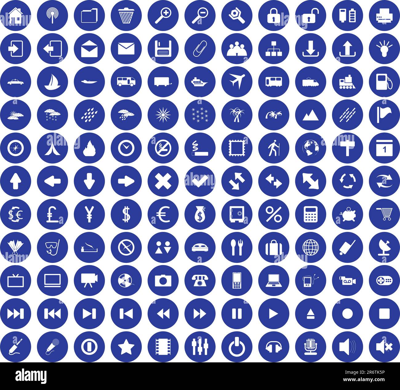 Biggest collection of 120 different icons for using in web design Stock ...