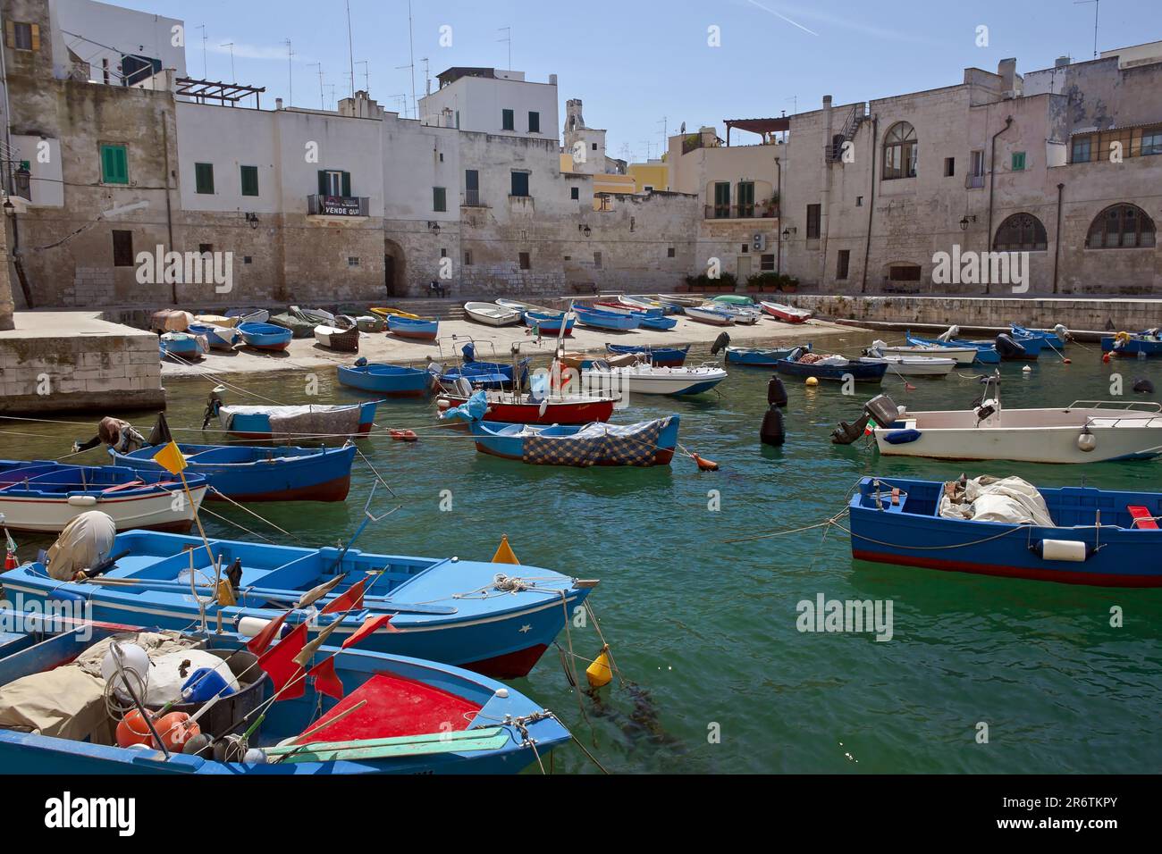 Boats in the harbour, Monopoli, Bari, Puglia, Italy Stock Photo - Alamy