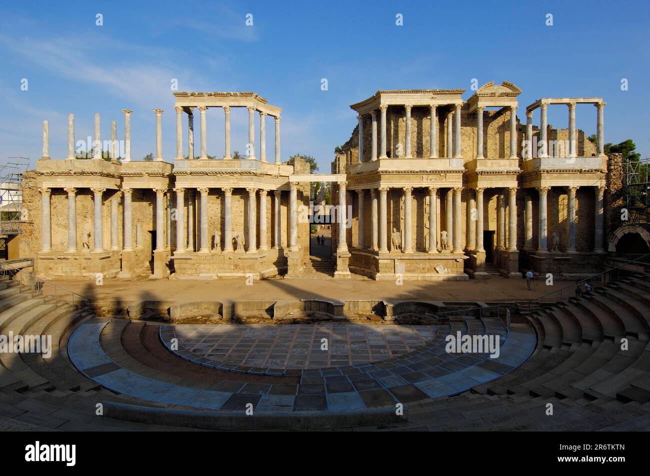 Theatre ruins, ancient Roman city of Emerita Augusta, Merida ...