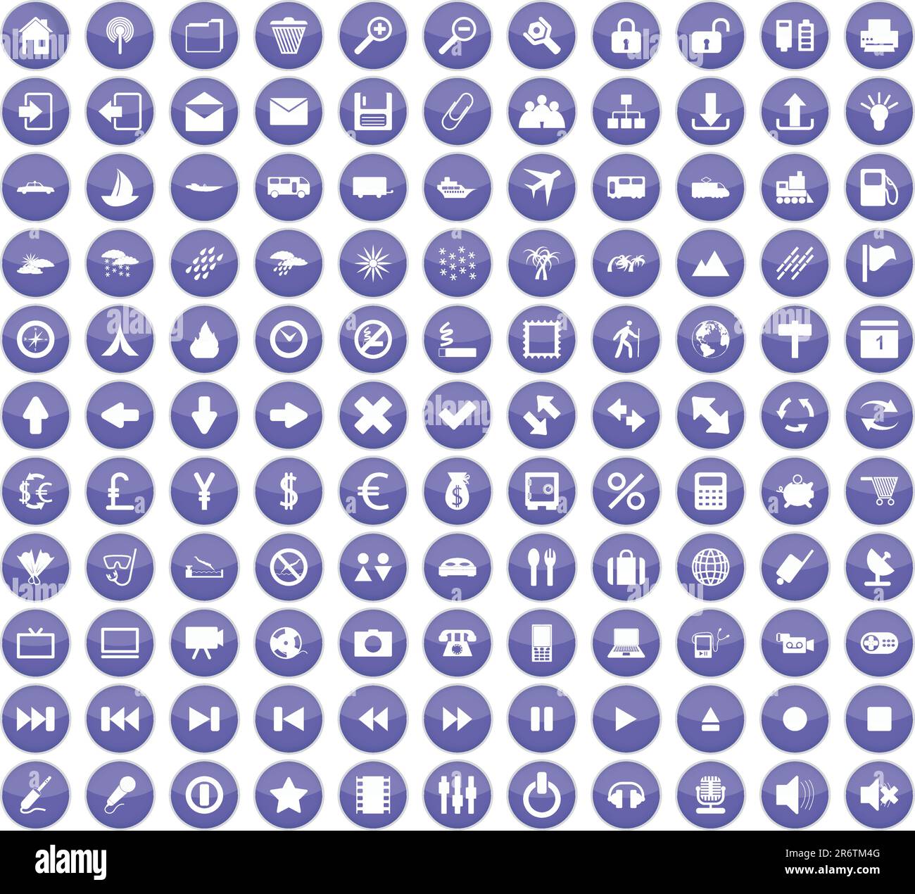 Biggest collection of 120 different icons for using in web design Stock ...
