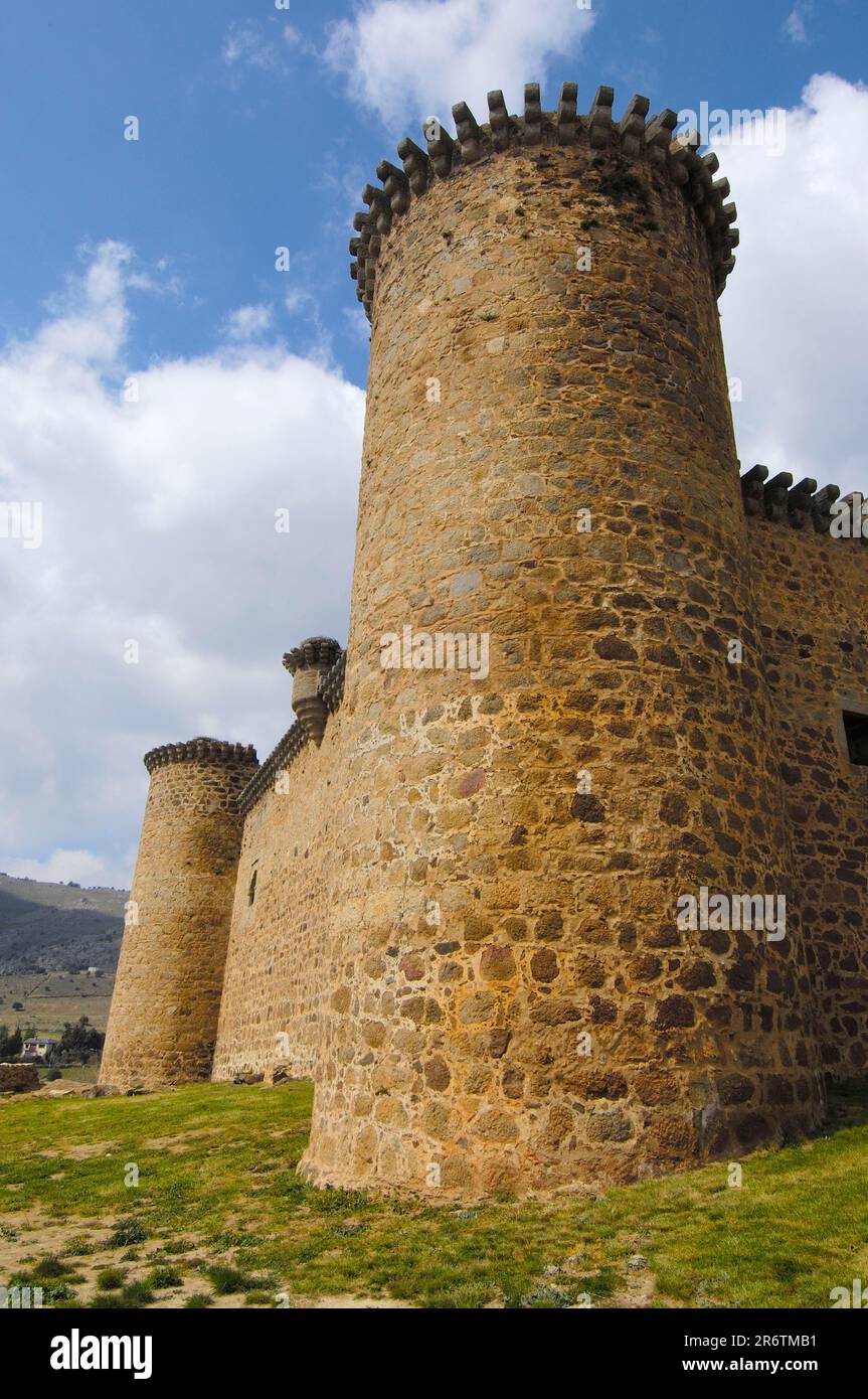 Castle, 12th century, Barco de Avila, Castile-Leon, Spain Stock Photo ...