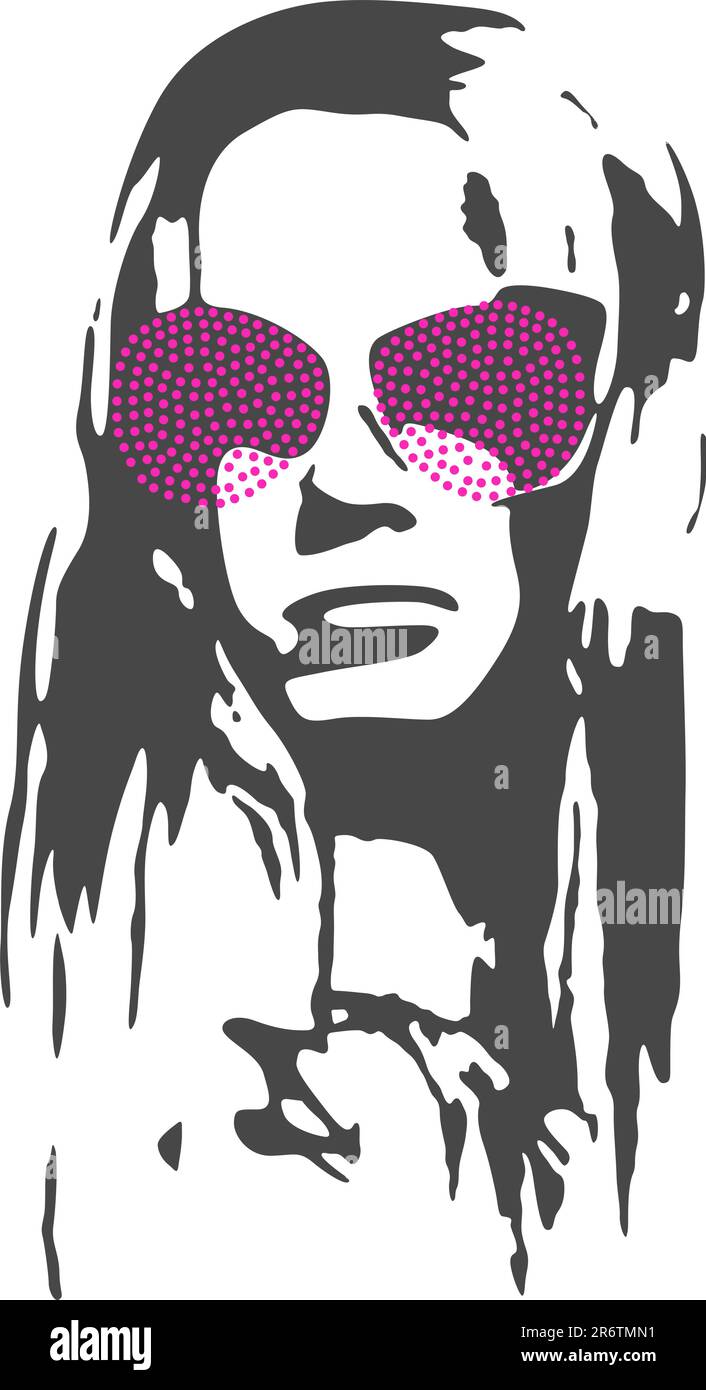 Close up pretty woman Stock Vector Images - Alamy