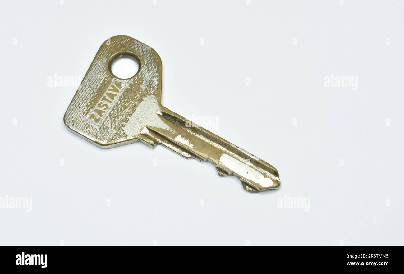 Vintage car key for trunk, made by Factory Zastava Kragujevac in ...