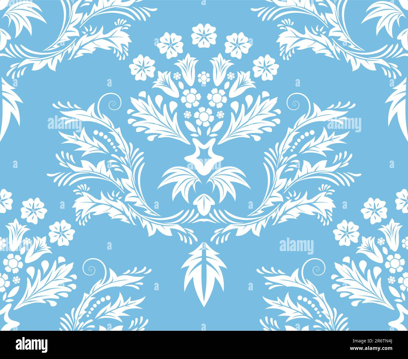 Damask seamless vector background. For easy making seamless pattern ...