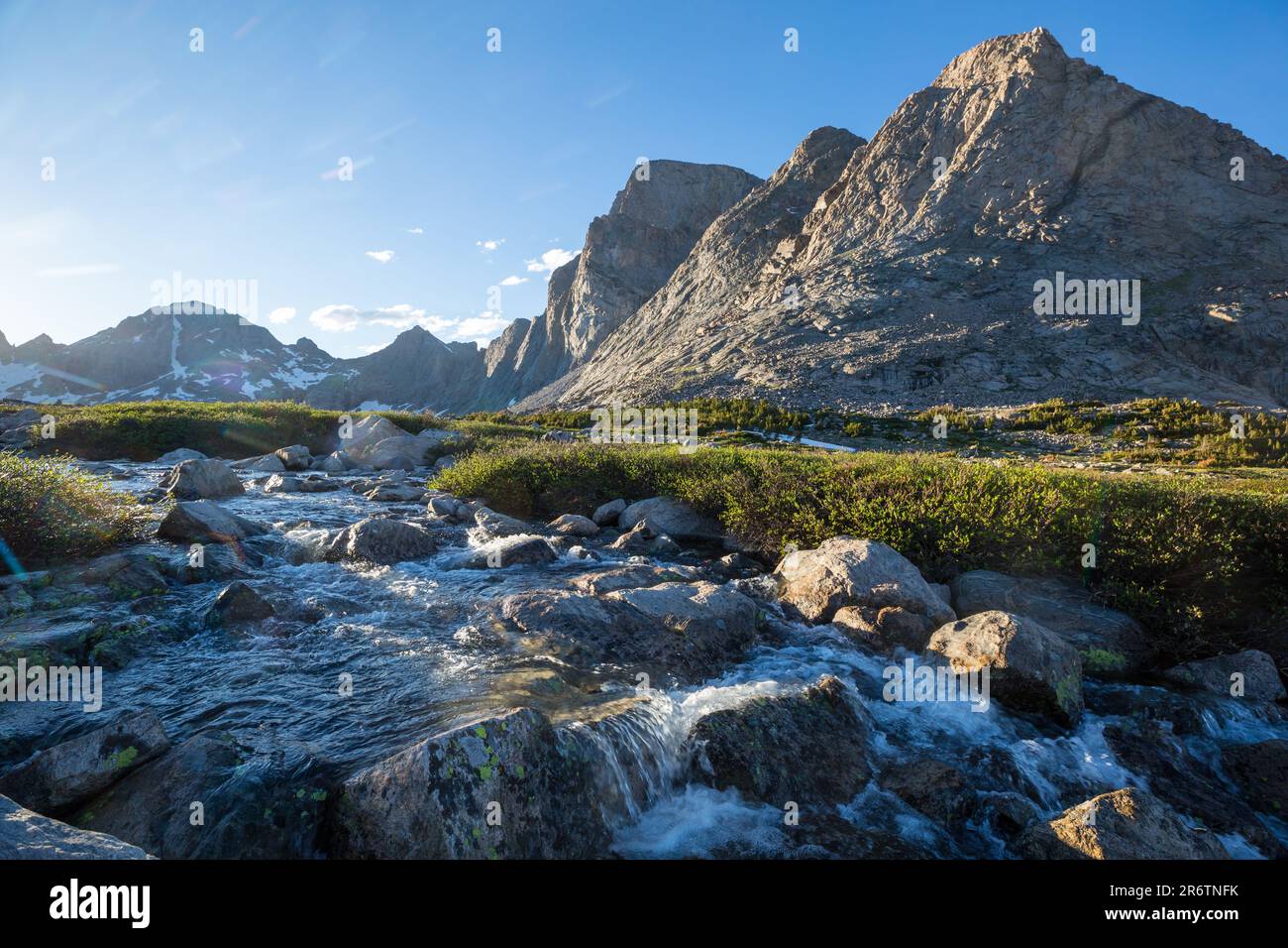 Hike in Wind River Range in Wyoming, USA. Summer season Stock Photo - Alamy