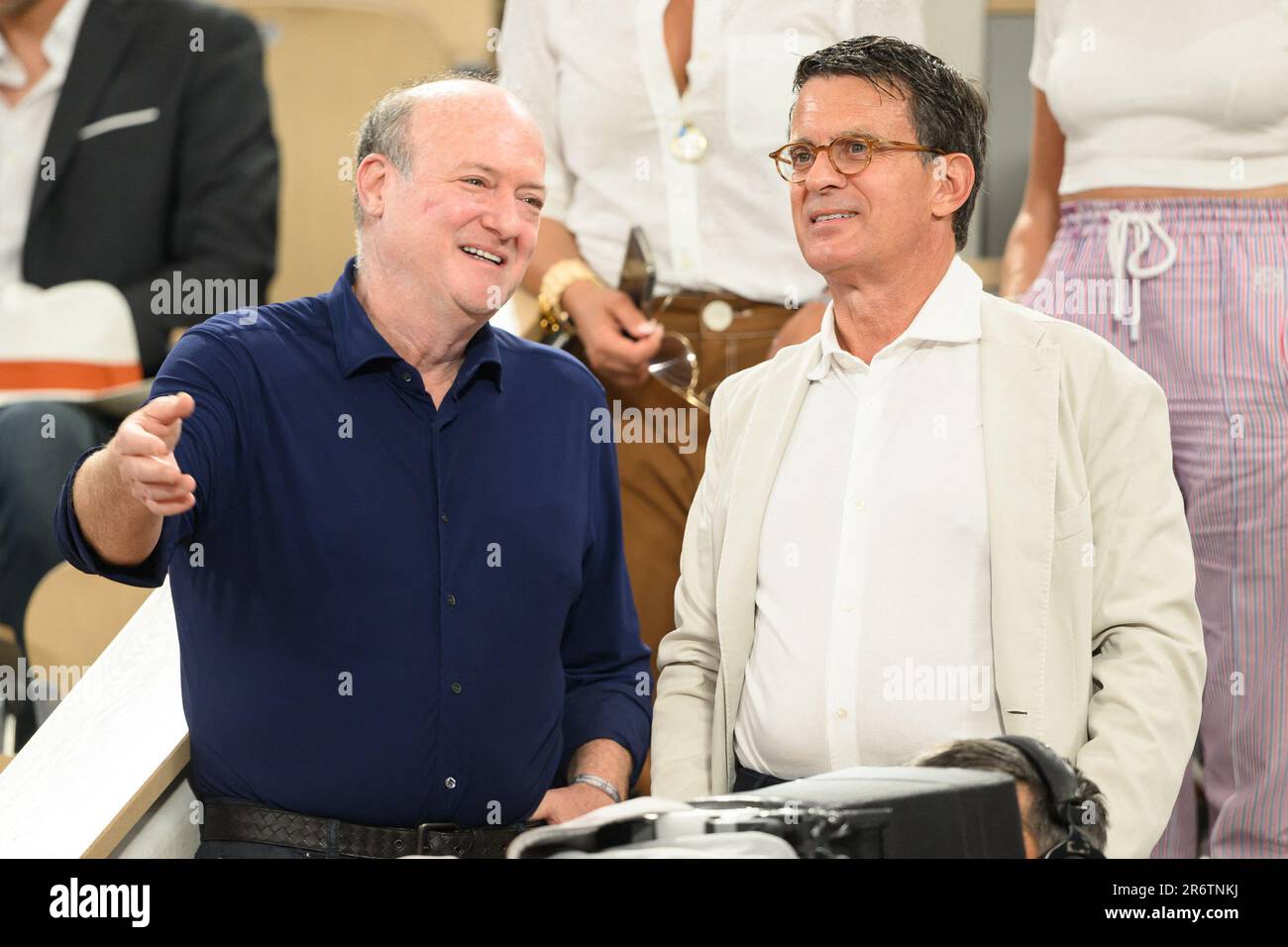 Manuel Valls attends the Men's Singles Final match between Novak ...