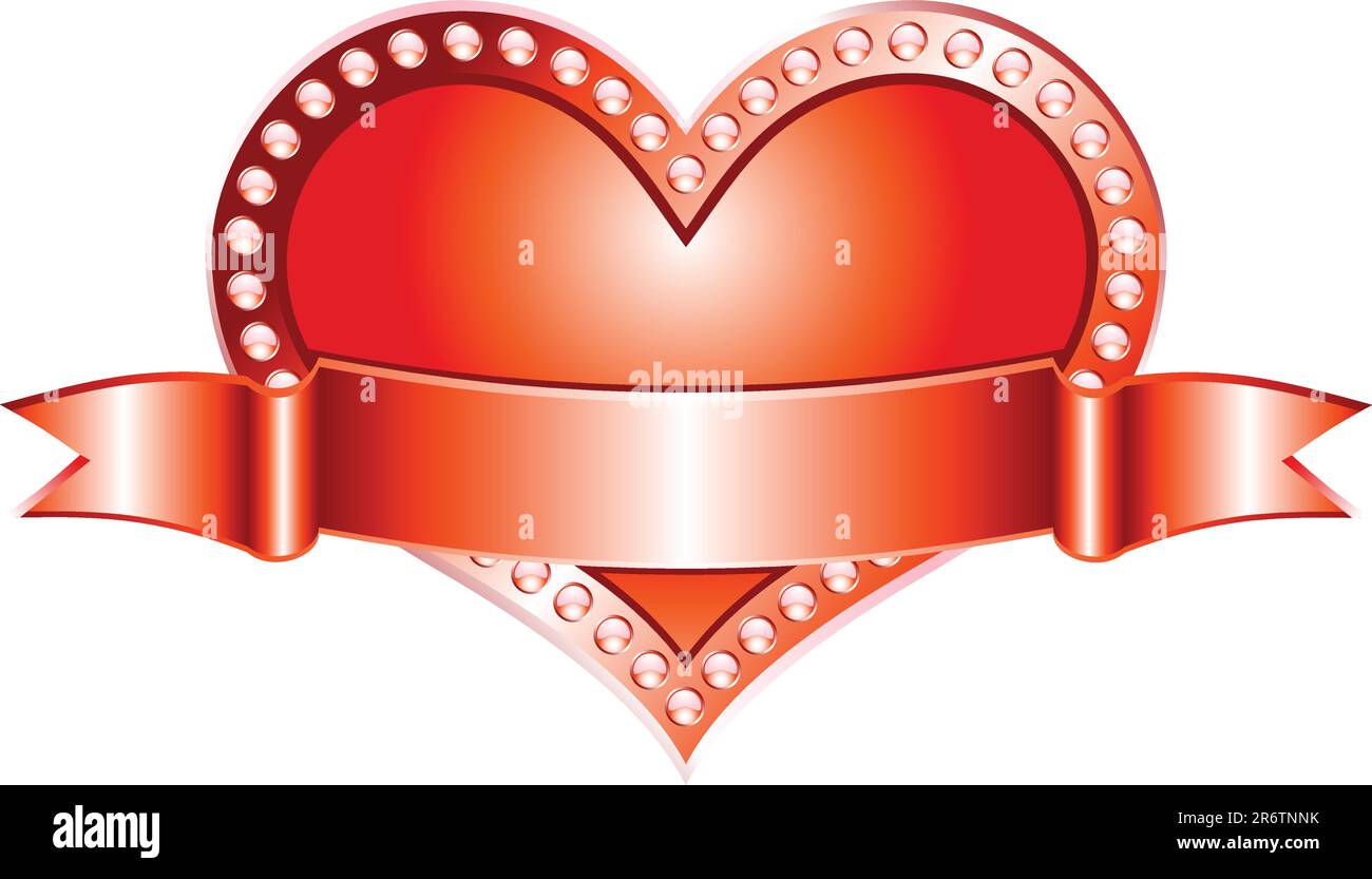 Nice illustration of vector red heart Stock Vector Image & Art - Alamy