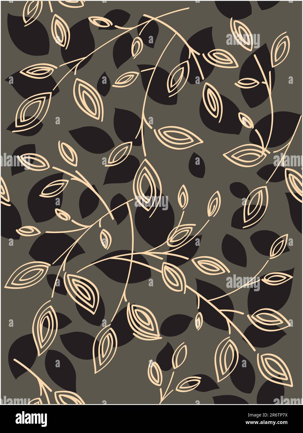Close up leaf brown Stock Vector Images - Alamy