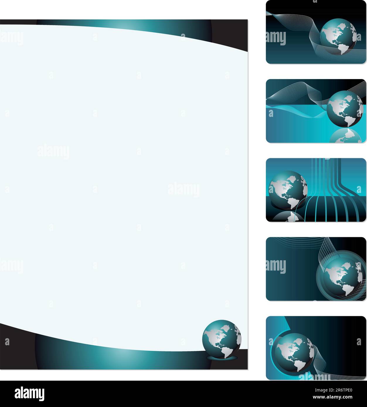 Set five blue business Stock Vector Images - Alamy