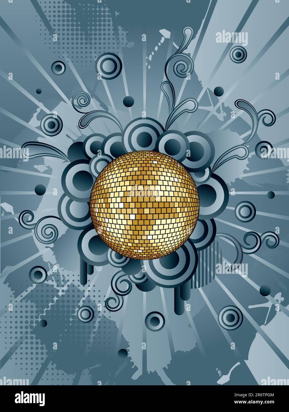 Vector abstract background with disco ball Stock Vector Image & Art - Alamy
