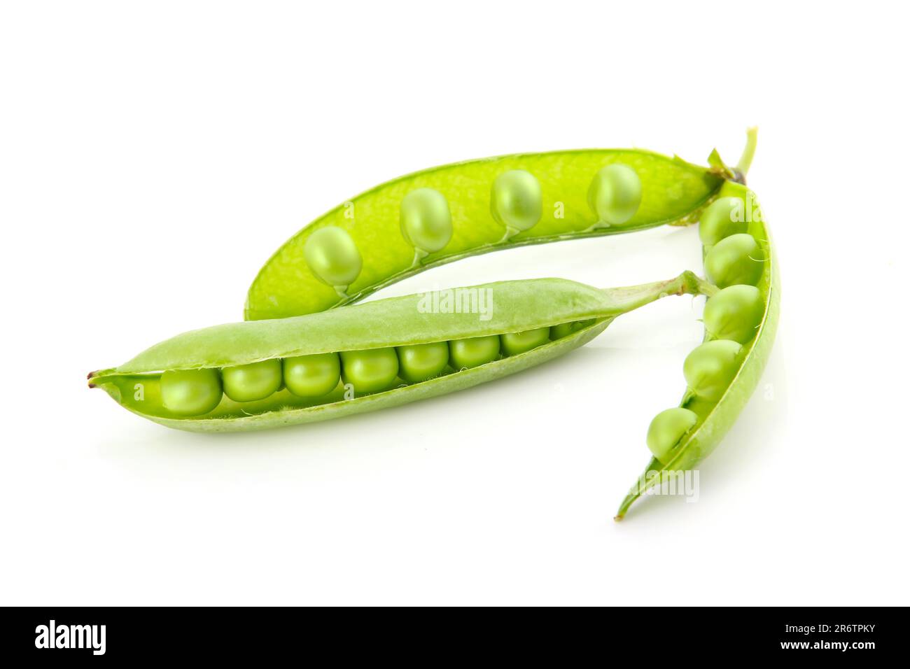 Green ripe pea vegetable isolated on white background Stock Photo - Alamy